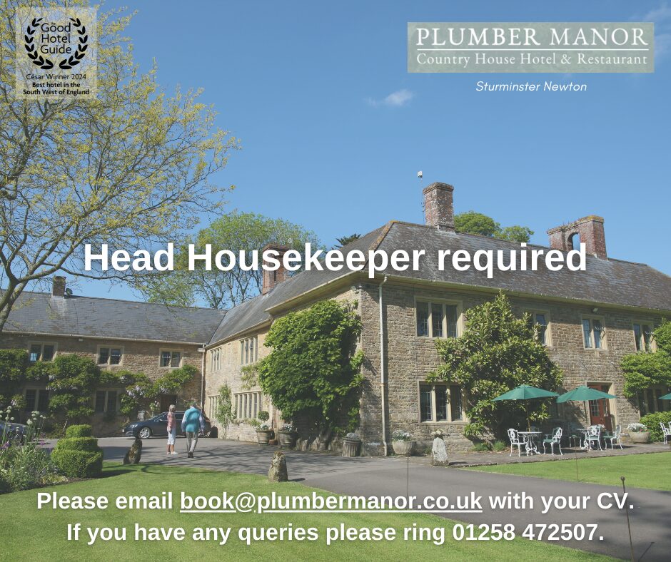 Head Housekeeper required | PLUMBER MANOR hotel Sturminster Newton - The BV